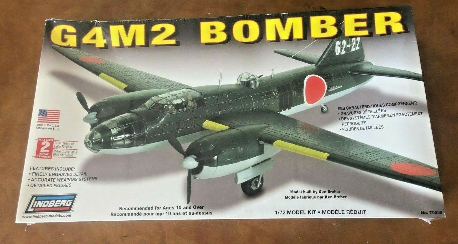 G4M2 Bomber 62-22 Model Military Airplane Bomber Kit Sealed – Shop Cool ...